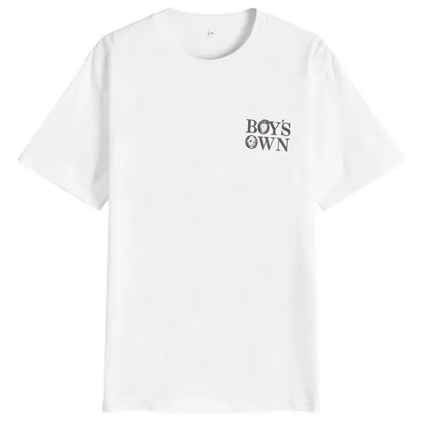 BOYS OWN The Charts Print T Shirt - White/red