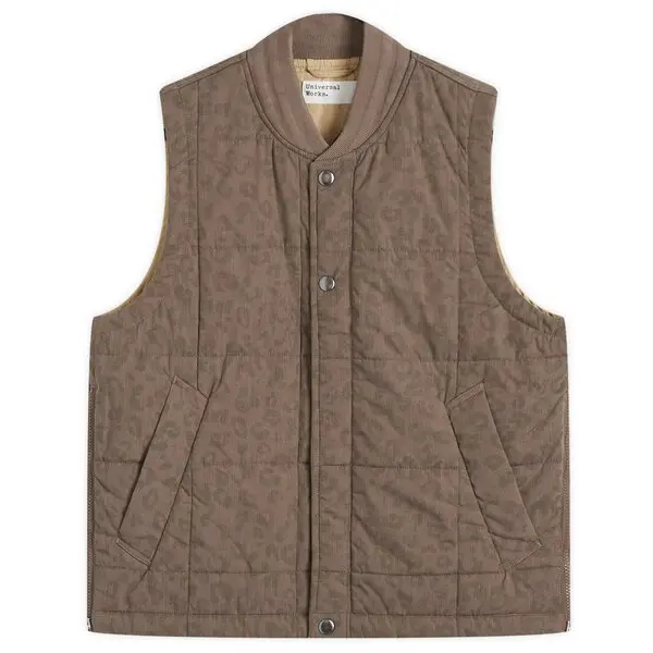 Universal Works Leopard Poly Tech Carlton Gilet