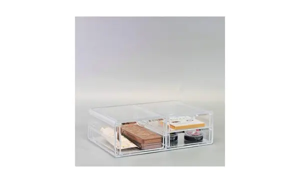SORBUS 3 Large Stackable Acrylic Drawers