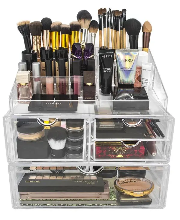 SORBUS 3 Large Stackable Acrylic Drawers