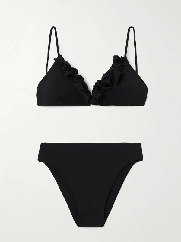 MAYGEL CORONEL Krassi Ruffled Bikini - Black