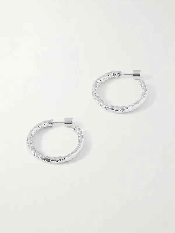 JENNIFER FISHER Hailey Mini -plated Hoop Earrings - Silver