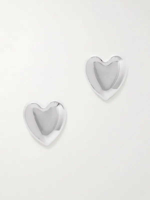 JENNIFER FISHER Puffy Heart Small Earrings - Silver