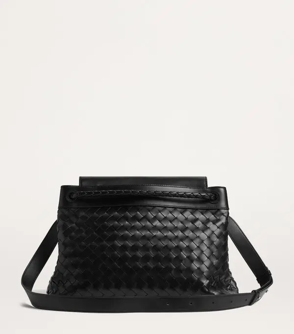 Bottega Veneta Medium Andiamo Messenger Bag - Grey