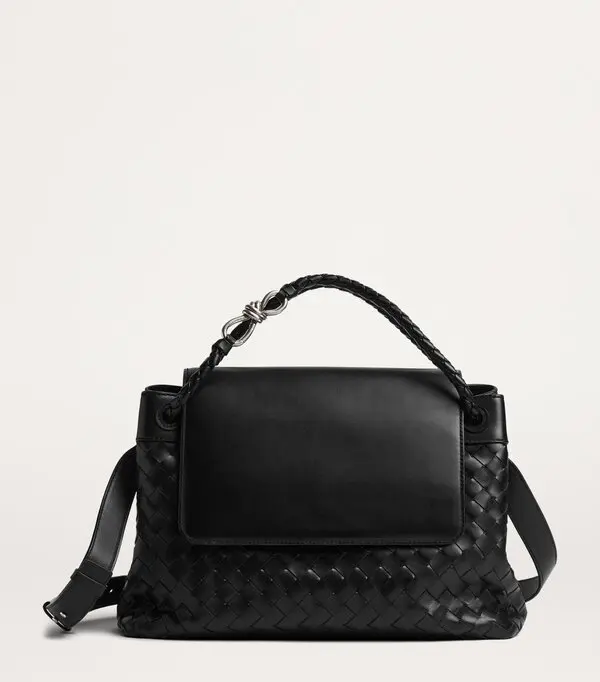 Bottega Veneta Medium Andiamo Messenger Bag - Grey