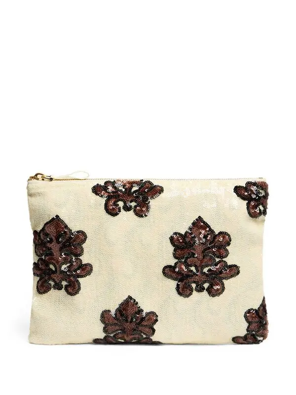 La DoubleJ Ruffle Clutch - Neutrals