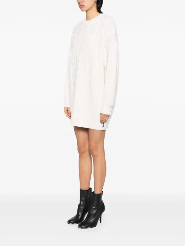 Alexander Wang Bead-Hotfix Cable-Knit Dress In White - 91% Off |  Editorialist