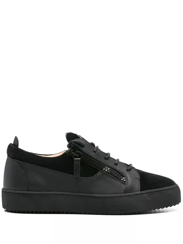 GIUSEPPE ZANOTTI Frankie Double-zip Low-top Sneakers - Black