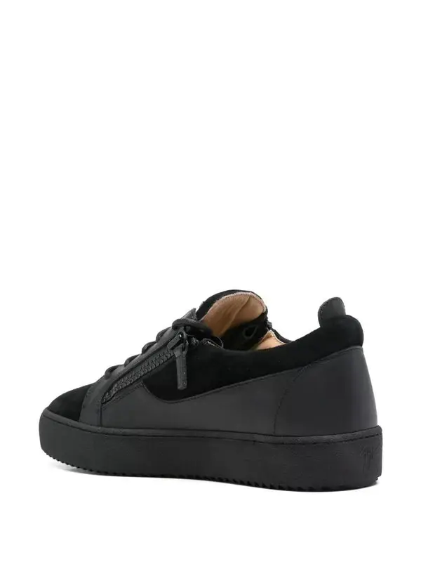 GIUSEPPE ZANOTTI Frankie Double-zip Low-top Sneakers - Black