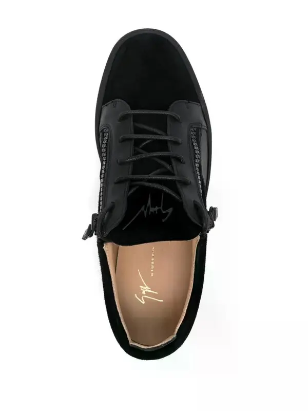GIUSEPPE ZANOTTI Frankie Double-zip Low-top Sneakers - Black