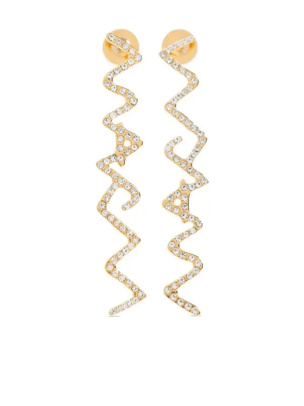 Marni Logo Drop Earrings - Gold