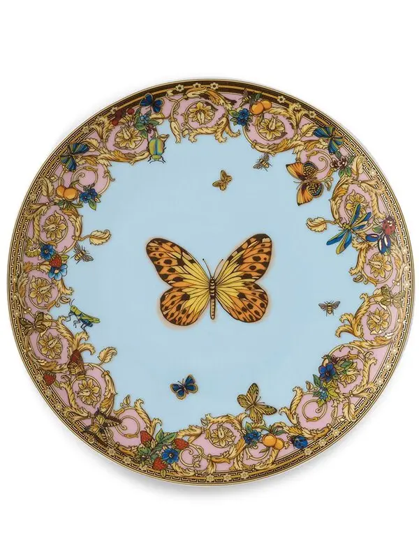 Versace X Rosenthal Jardin De Bread Plate - Blue