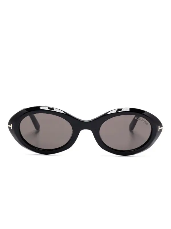 TOM FORD Carmen Oval Sunglasses - Black