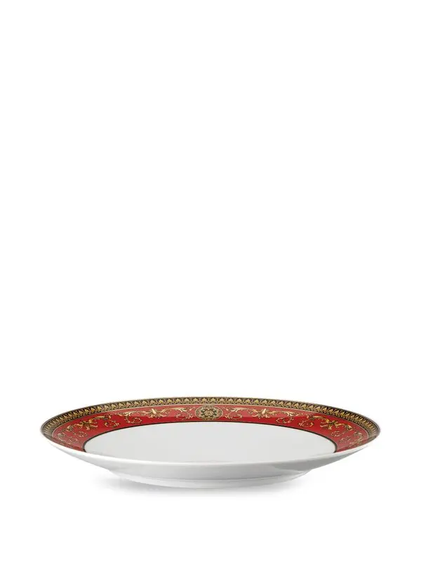 Versace Medusa Porcelain Dinner Plate - Red