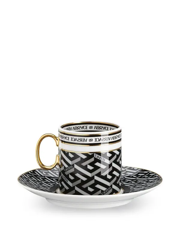 Versace La Greca Signature Espresso Cup And Saucer