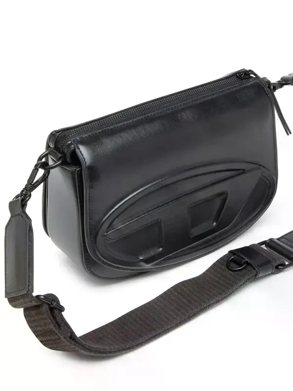 DIESEL® 1dr Camera Bag In Premium Leather - Black