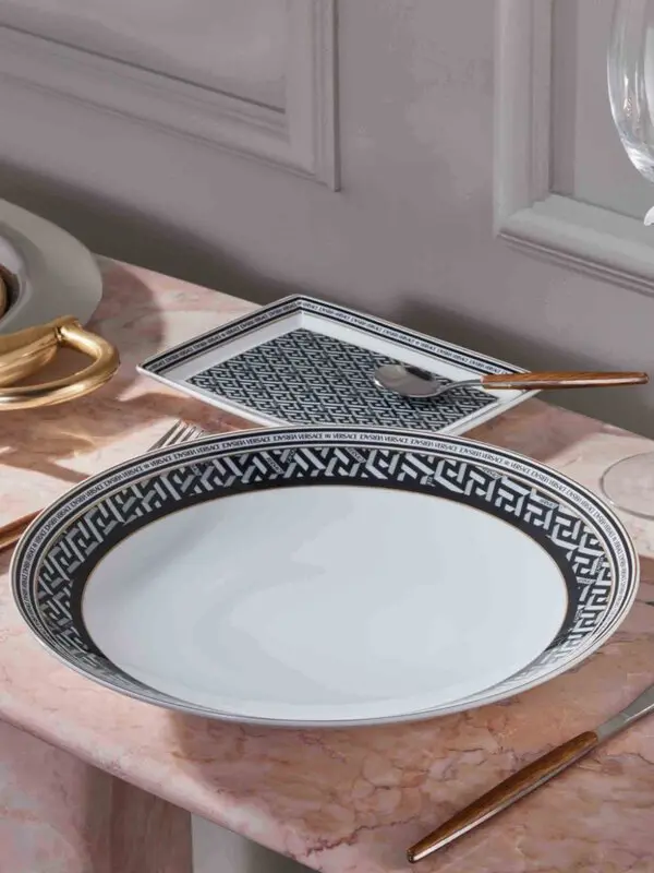 Versace La Greca Porcelain Plate