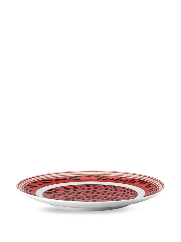 Versace X Rosenthal La Greca Signature Bread Plate - Red