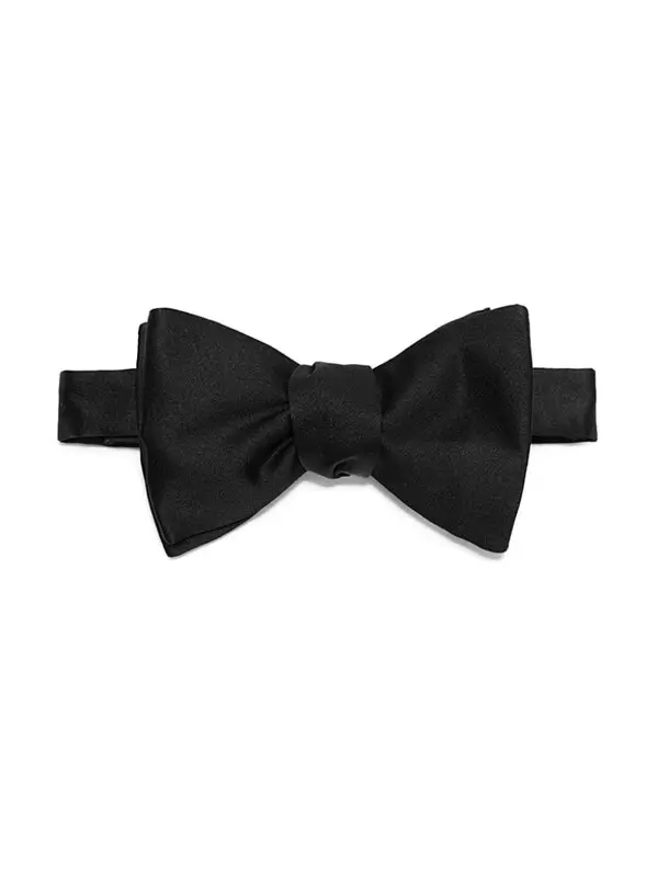 JIL SANDER Silk Bow Tie - Black