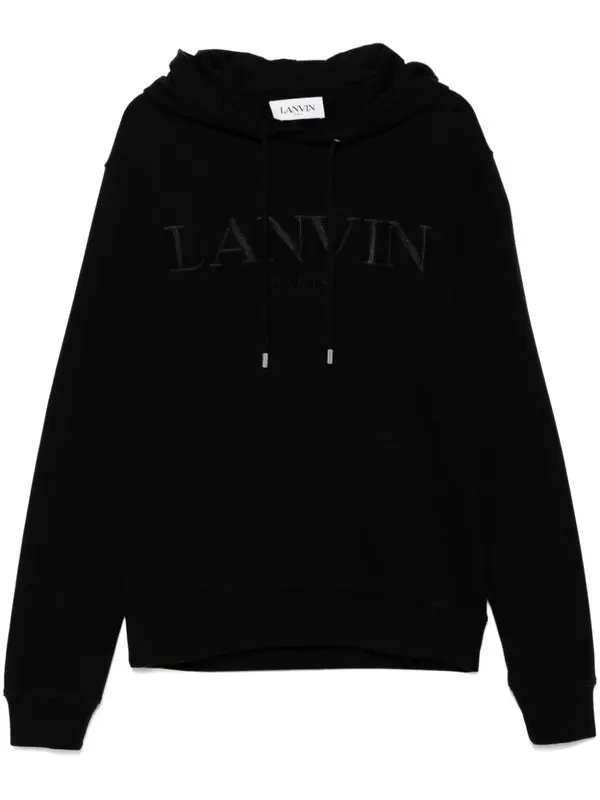 LANVIN Embroidered Hoodie - Black