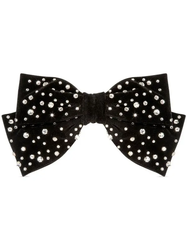 JENNIFER BEHR Loren Bow Barrette - Black