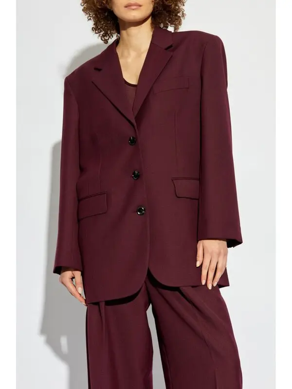ANINE BING Shoulder Pad Blazer - Red