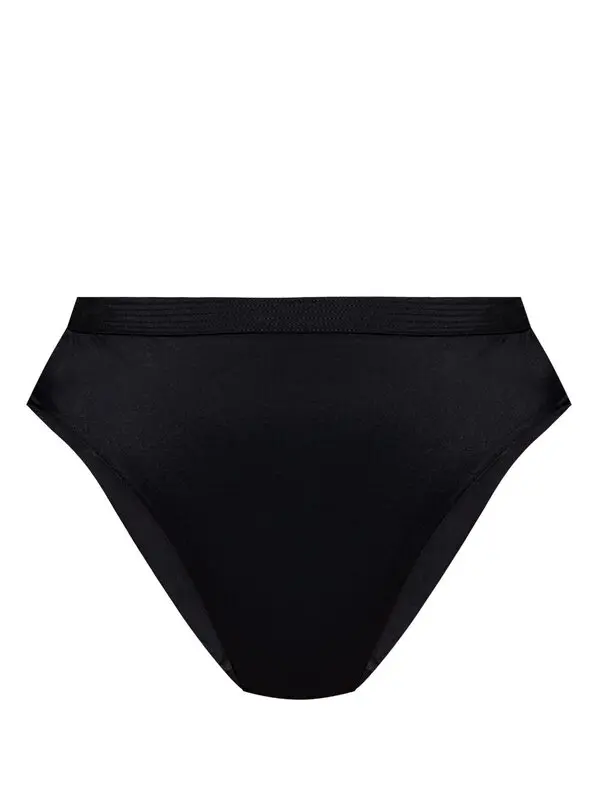 Versace High Cut Bikini Bottom - Black
