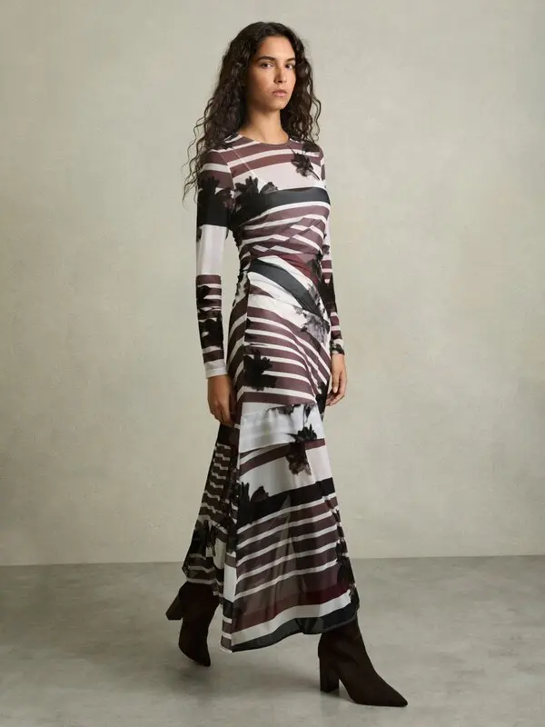 REISS Chiara Stripe-print Dress