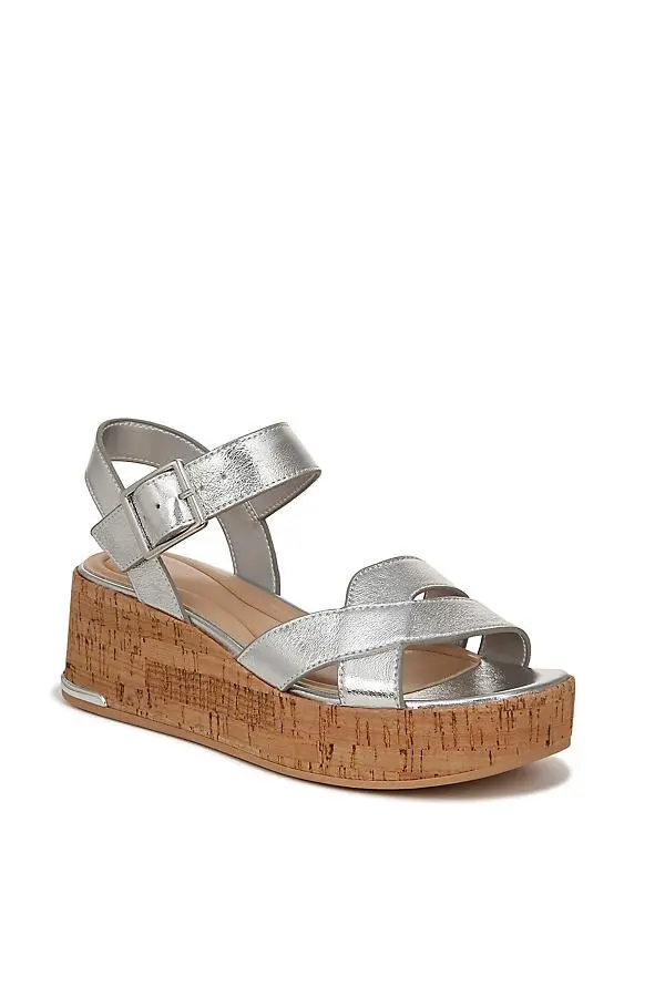 Franco Sarto Tilly Platform Heels - Silver