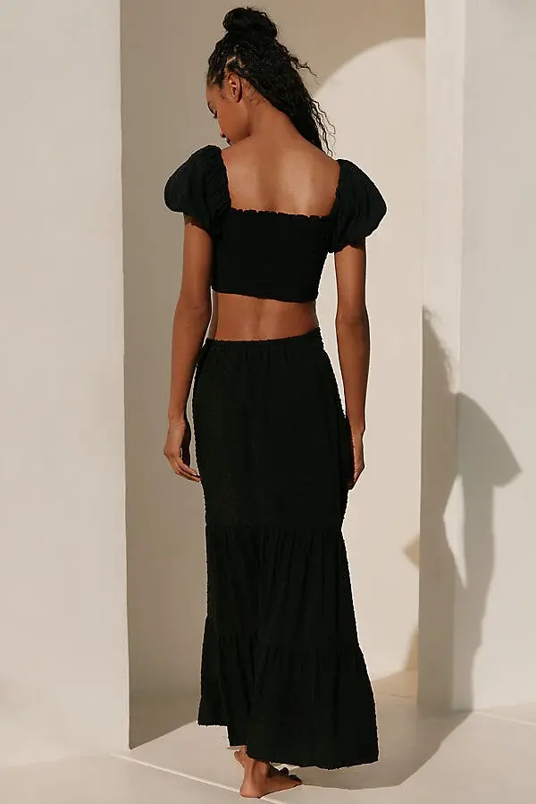 Peixoto Louisa Off-shoulder Crop Top - Black