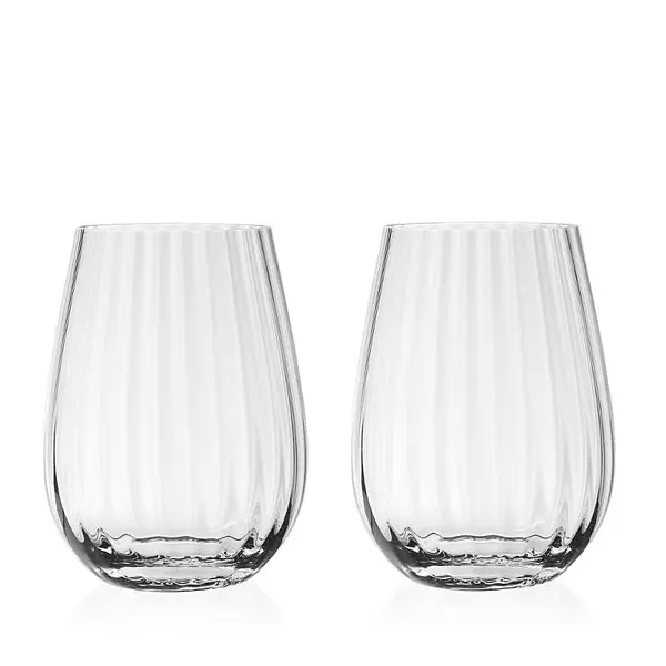 WILLIAM YEOWARD CRYSTAL American Bar Corinne Large Wine Tumblers, Set Of 2 - Clear