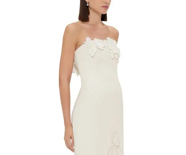 LEO LIN Rayna Crepe Strapless Dress