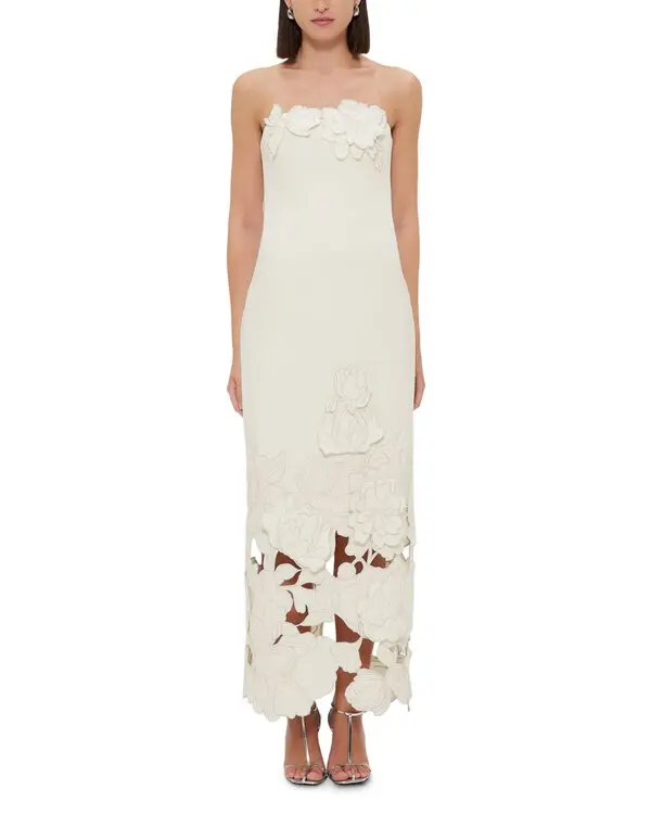 LEO LIN Rayna Crepe Strapless Dress