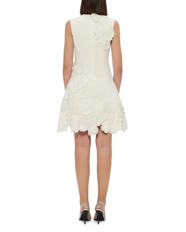 Leo Lin Chloe Floral Mini Dress In Vanilla - 68% Off | Editorialist