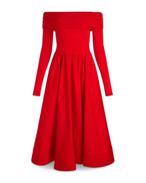 Alice + Olivia Chara Off-the-shoulder Dress