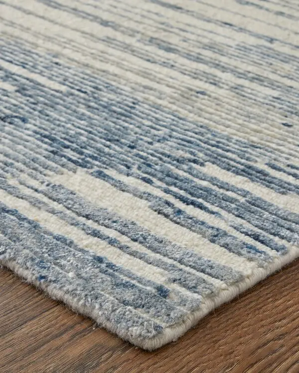 FEIZY Brighton Bri69chf Area Rug, 4' X 6 - Ivory/blue