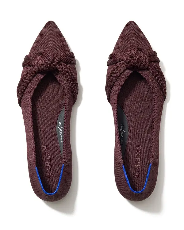 Rothy's The Knot Point Ii Flats - Dark Chocolate