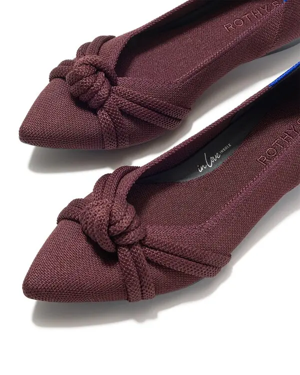 Rothy's The Knot Point Ii Flats - Dark Chocolate
