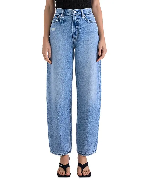 PISTOLA Wes High-rise Barrel Jeans - Blue Cloud