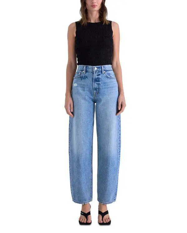 PISTOLA Wes High-rise Barrel Jeans - Blue Cloud