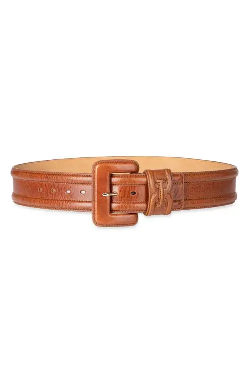 Sam Edelman Covered Buckle Belt - Light Brown