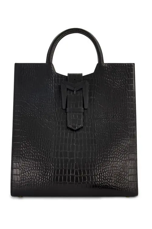 Mac Duggal Crocodile Effect Maxi Tote Bag