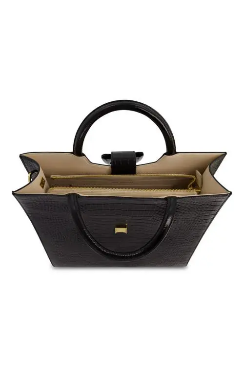 Mac Duggal Crocodile Effect Maxi Tote Bag