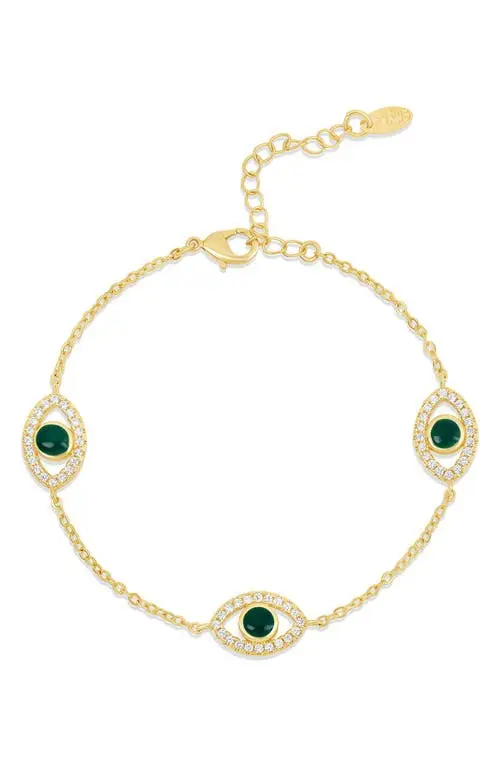 SHYMI Evil Eye Station Bracelet - Gold
