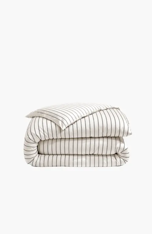ITALIC Luxe Australian Sateen Duvet Cover - Black Mini Stripes