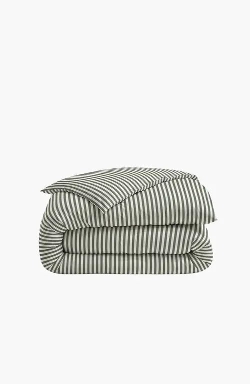 ITALIC Luxe Australian Sateen Duvet Cover - Ecru & Sage
