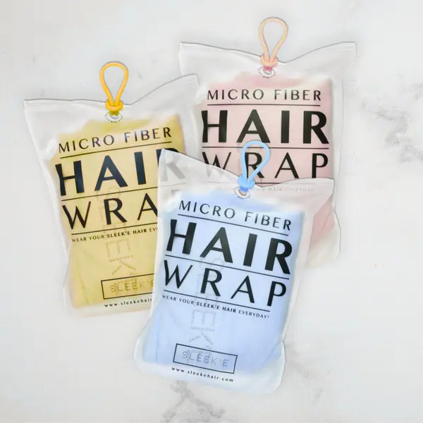 SLEEKE  3-for-2 Hair Wrap Bundle - Yellow/blue/pink