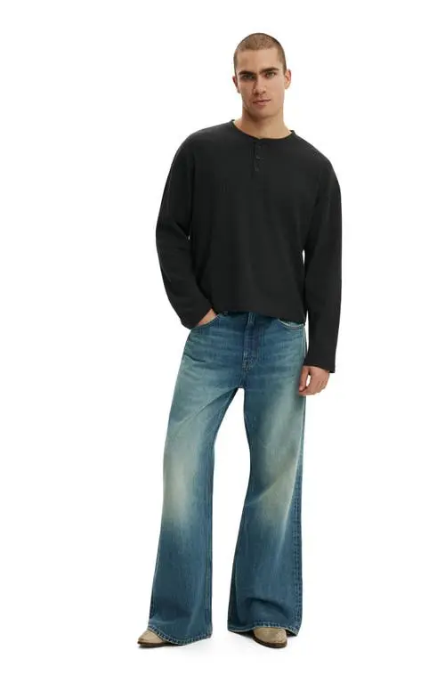 COTTON ON Baggy Bootcut Jean - Automatic Washed Blue