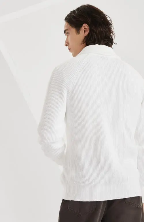 Brunello Cucinelli English Rib Knit Cardigan