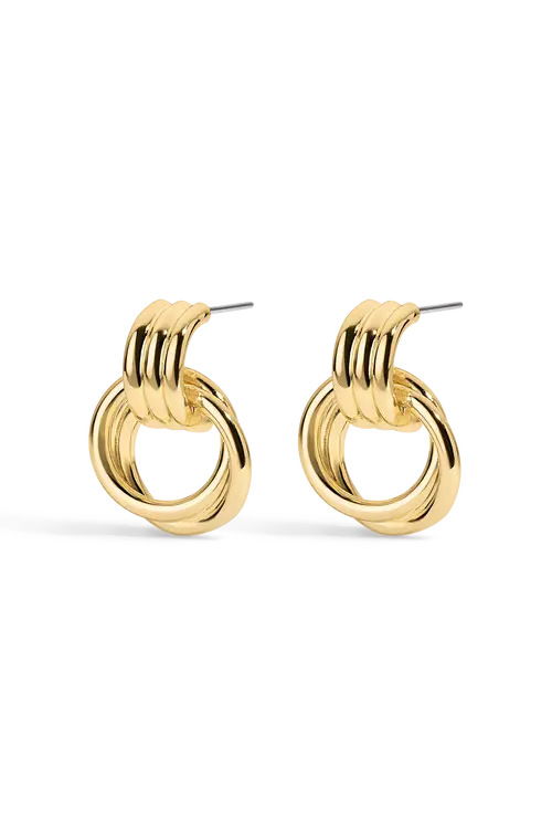 ELECTRIC PICKS Mini Knocker Hoop Earrings - Gold